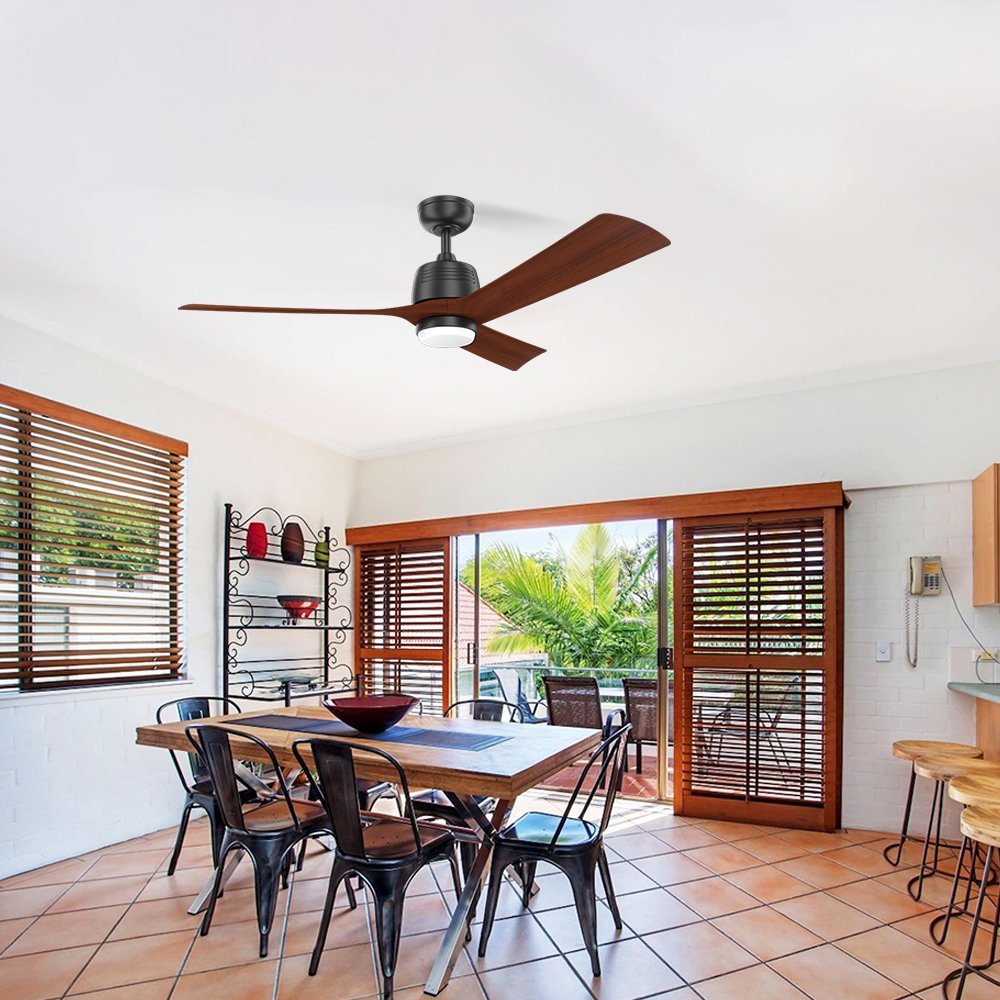 Brown 3-Blade Ceiling Fan With Light: Installation Steps And Features ...