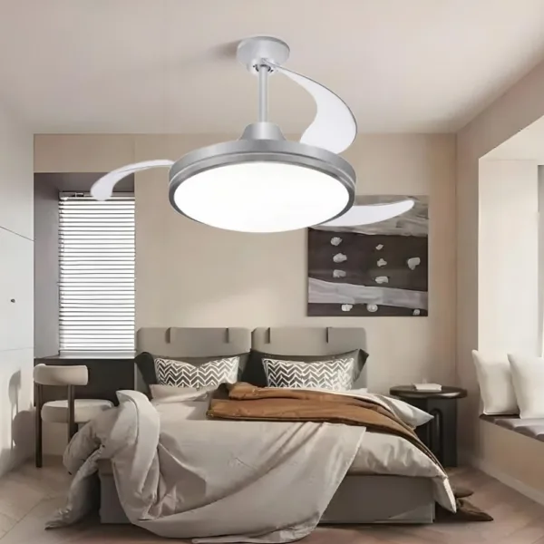 Modern Invisible Retractable Ceiling Fan With LED Light