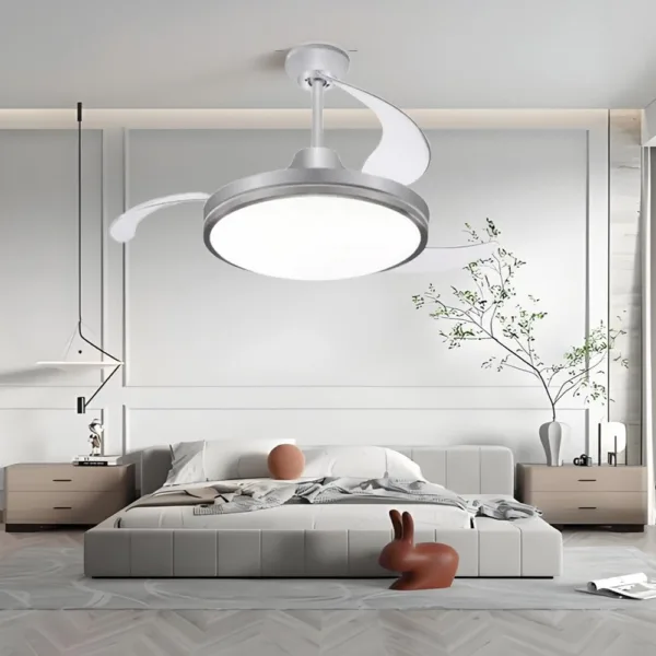 Modern Invisible Retractable Ceiling Fan With LED Light