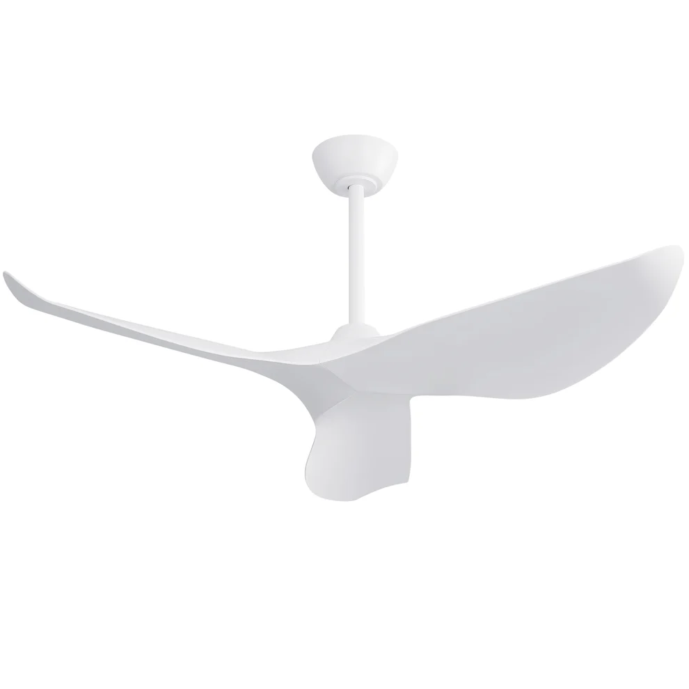 38″ Curved White ABS Ceiling Fan | KBS Ceiling Fans