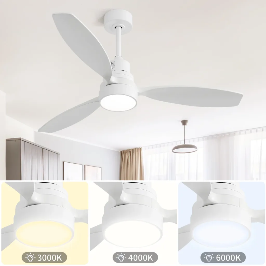 Installation Steps For A Modern White Ceiling Fan With LED Light | KBS ...
